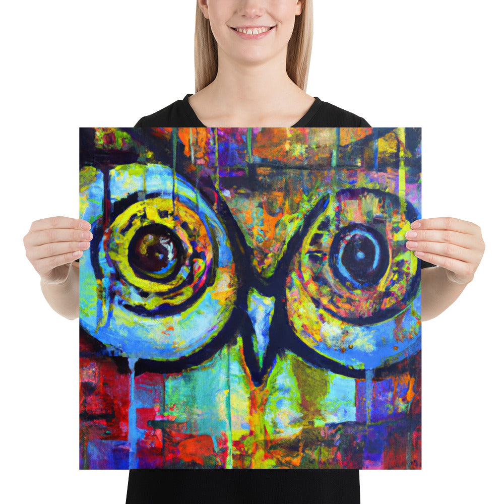 Wise Guy- Square Abstract Art- High-Quality Giclée Print Poster- Affor ...